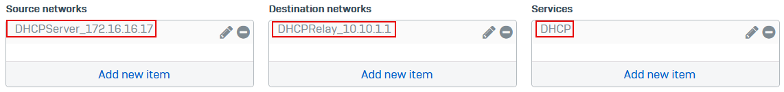 Send DHCP traffic over route-based VPN to DHCP servers - Sophos Firewall