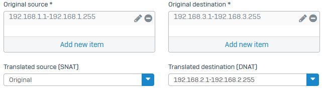 NAT with route-based IPsec when local and remote subnets are the same - Sophos Firewall