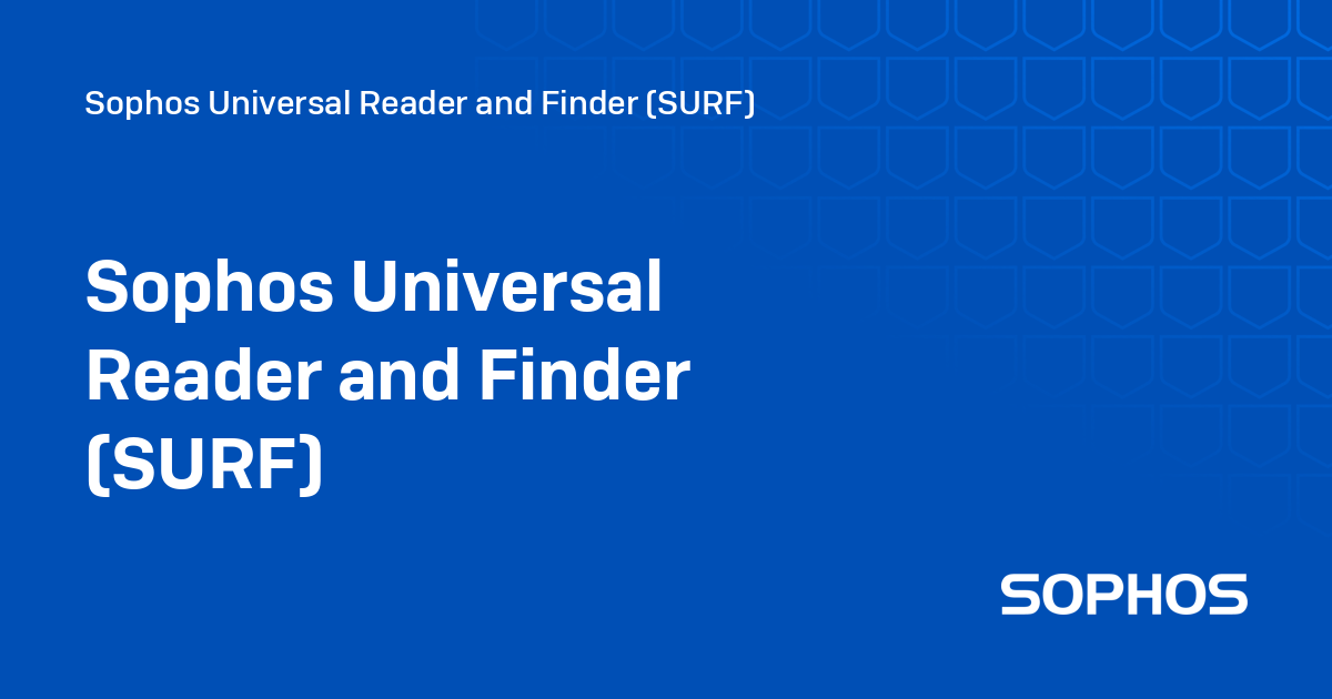Sophos Universal Reader and Finder (SURF)